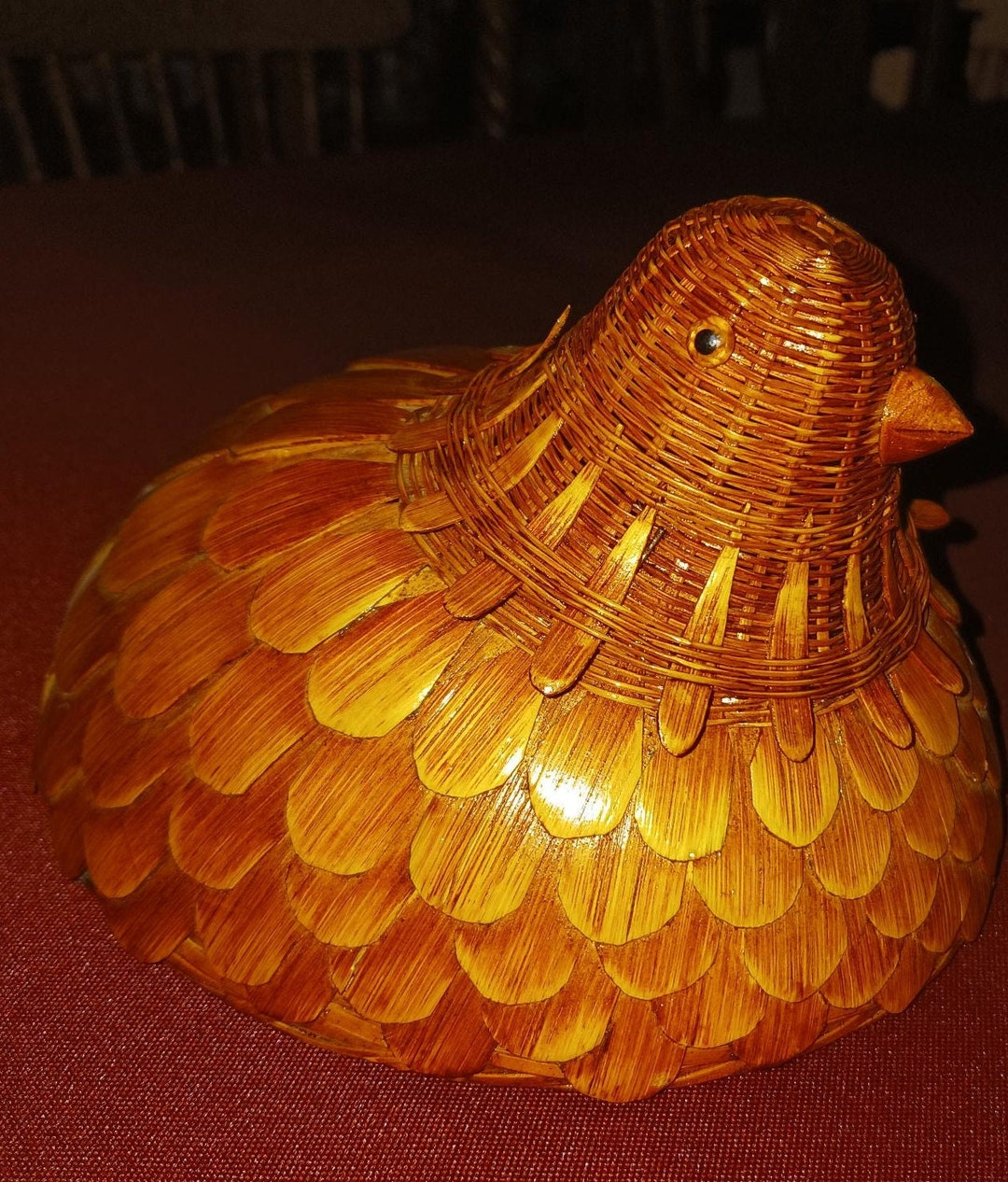 Chicken Wicker Container Vintage Kitchen Peoples Republic of China - Etsy