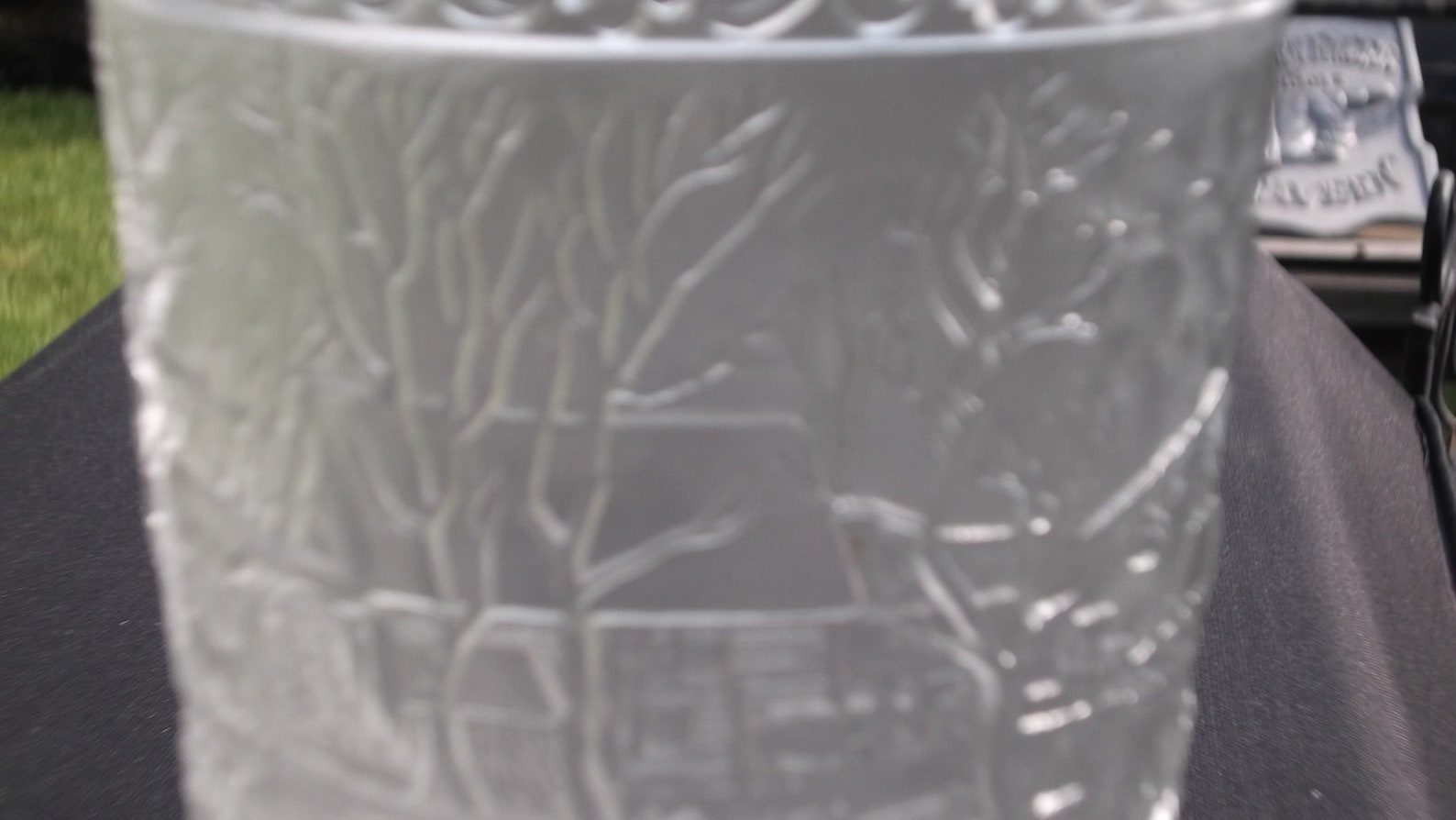 Vase Fenton Currier and Ives Crystal Velvet Glass Winter 1980 | Etsy