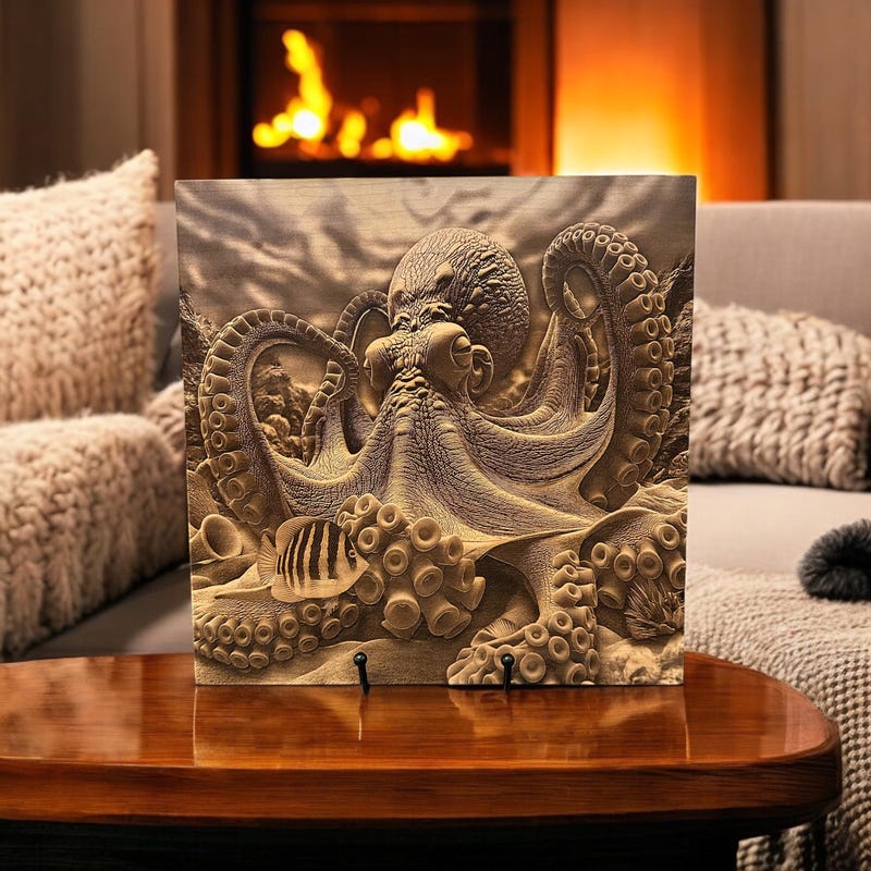 Wooden Octopus - Etsy