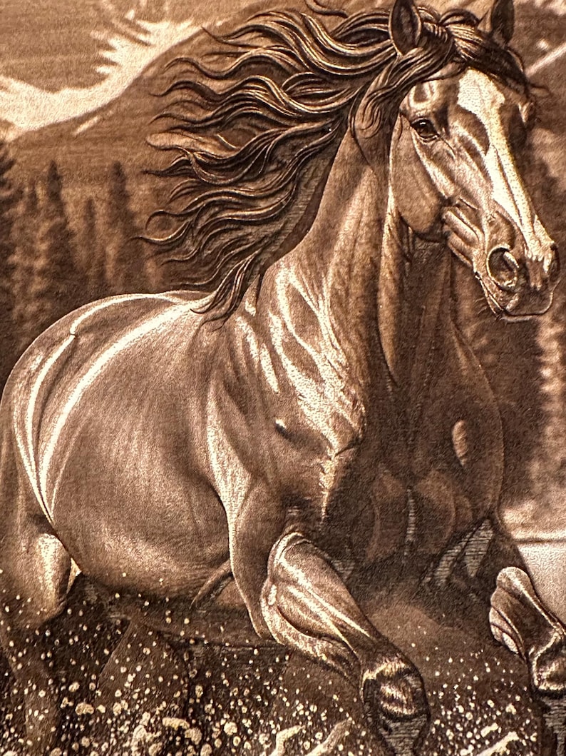 Laser Engraved Wooden HORSE Artwork: Sign/plaque, Home Decor, Farmhouse ...