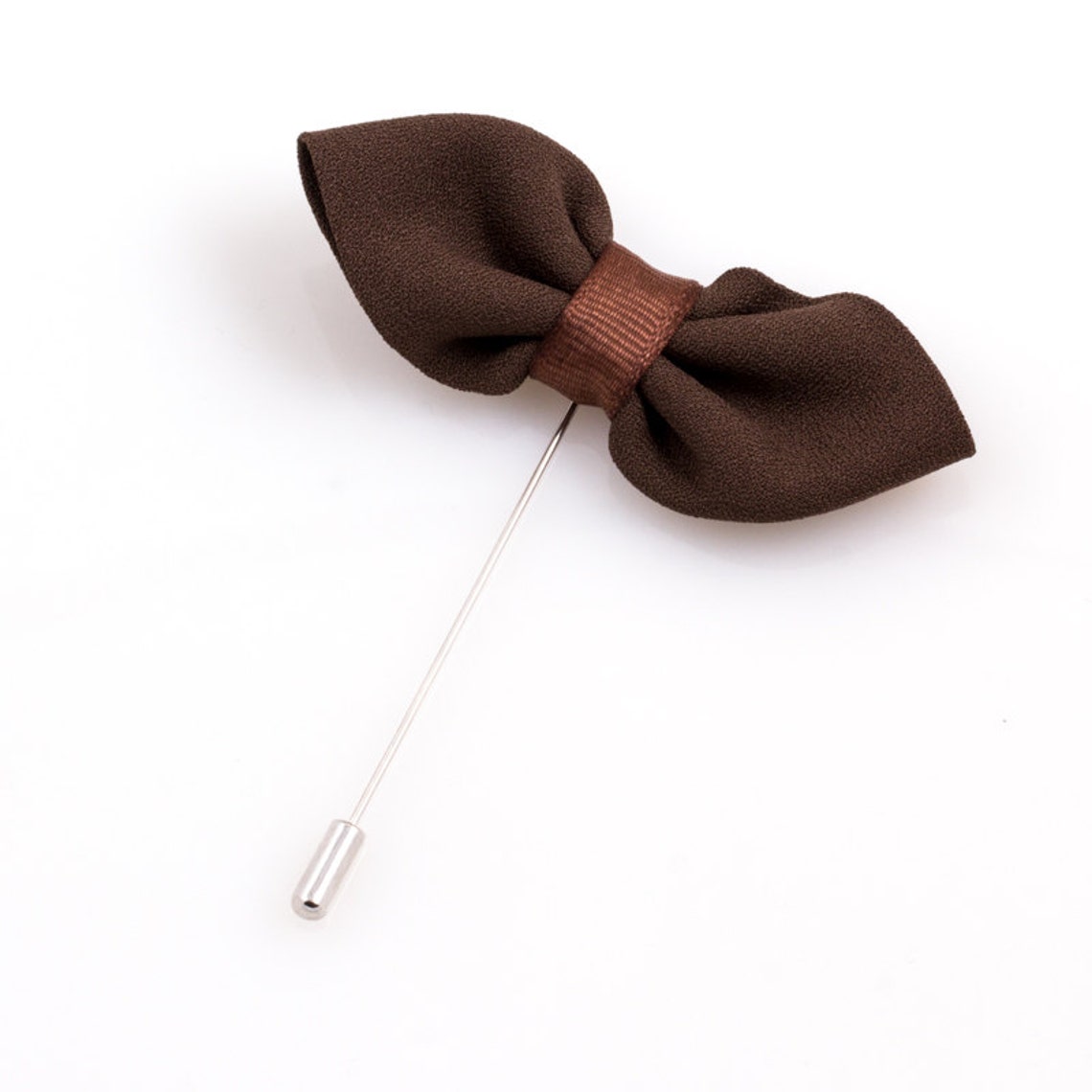 Brown Bow Tie Lapel Pin - Etsy