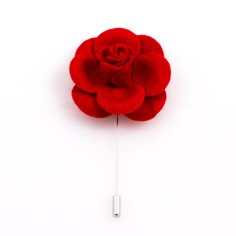 Red Lapel Flower - Etsy