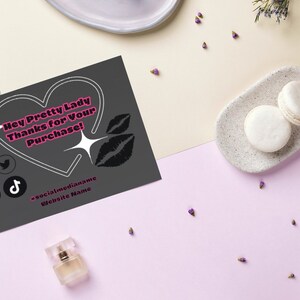 Editable Y2K Canva Template, Printable Package Insert, Small Business ...