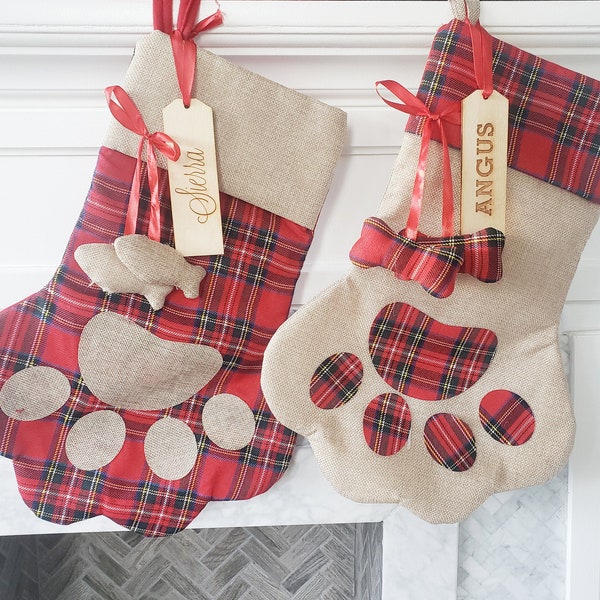 Burlap Dog Stocking - Etsy
