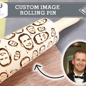 Custom Embossed Rolling Pin Personalized Engraved Photo Rolling Pin Gag ...