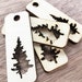 Tree Cut Out Wood Charm Jewelry Making Pine Trees West Coast Gift Tags ...