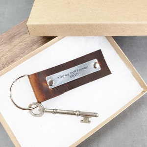 Personalized Keychain for Men Engraved Metal Key Fob Gift for Boyfriend ...