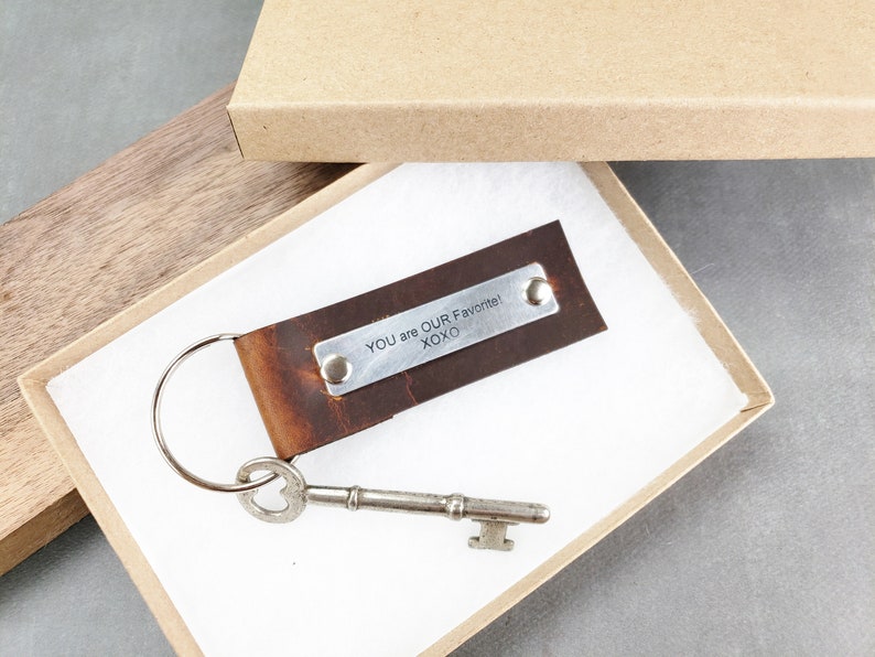 Personalized Keychain for Men Engraved Metal Key Fob Gift for Boyfriend ...