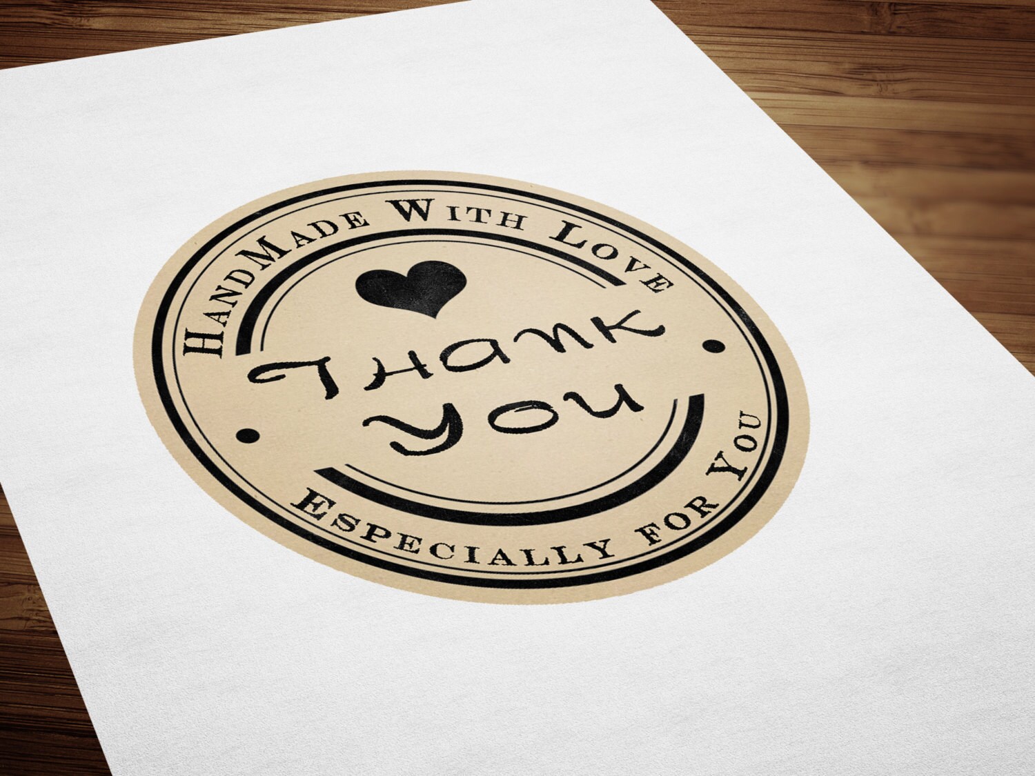 Thank You Stickers - Printable Kraft Stickers - Business Branding ...