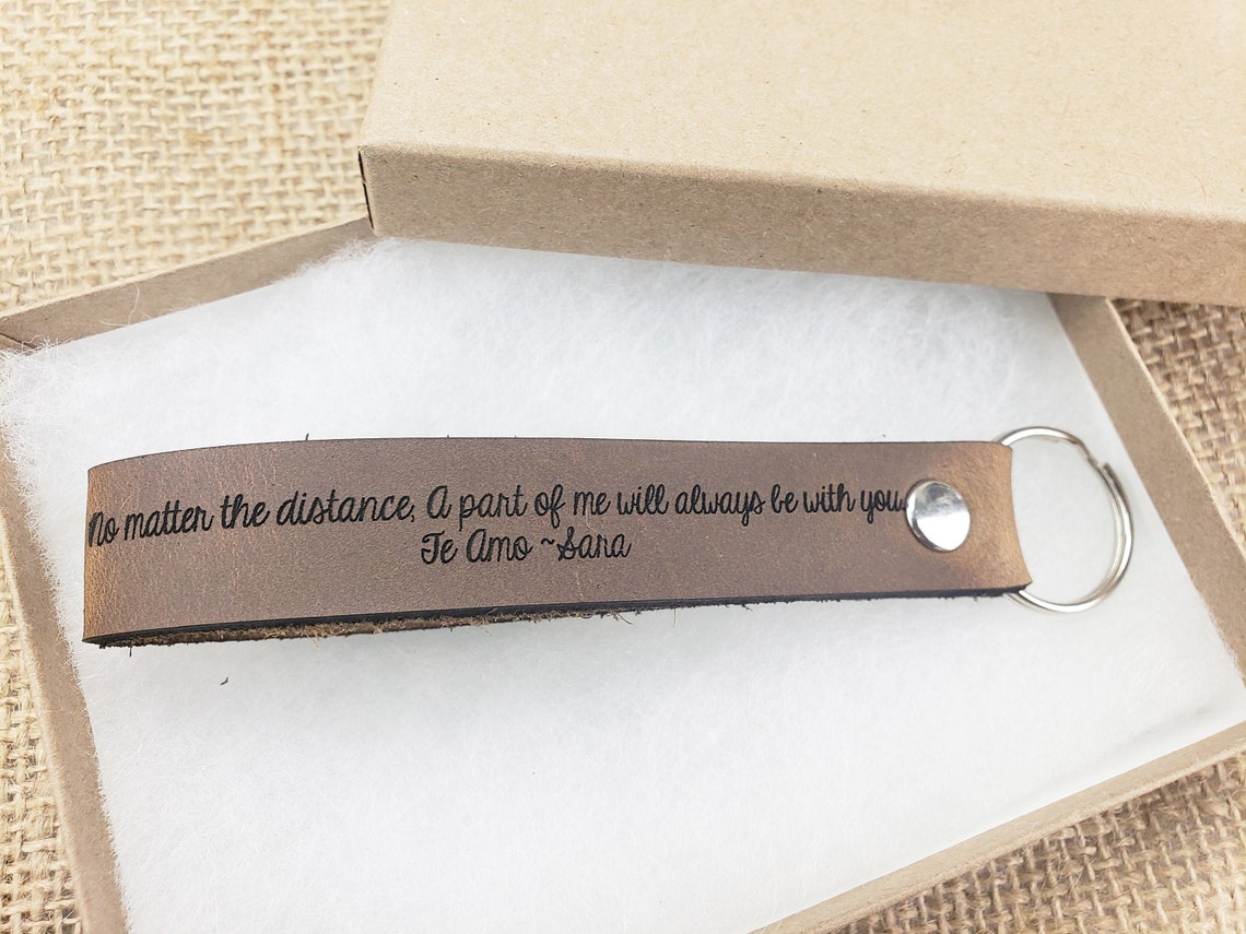 Personalized Leather Key Fob Custom Keychain Personalized | Etsy