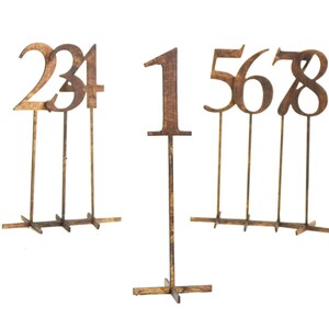 Wedding Table Numbers - Wood Rustic Vintage Wedding Decor Table Signs ...