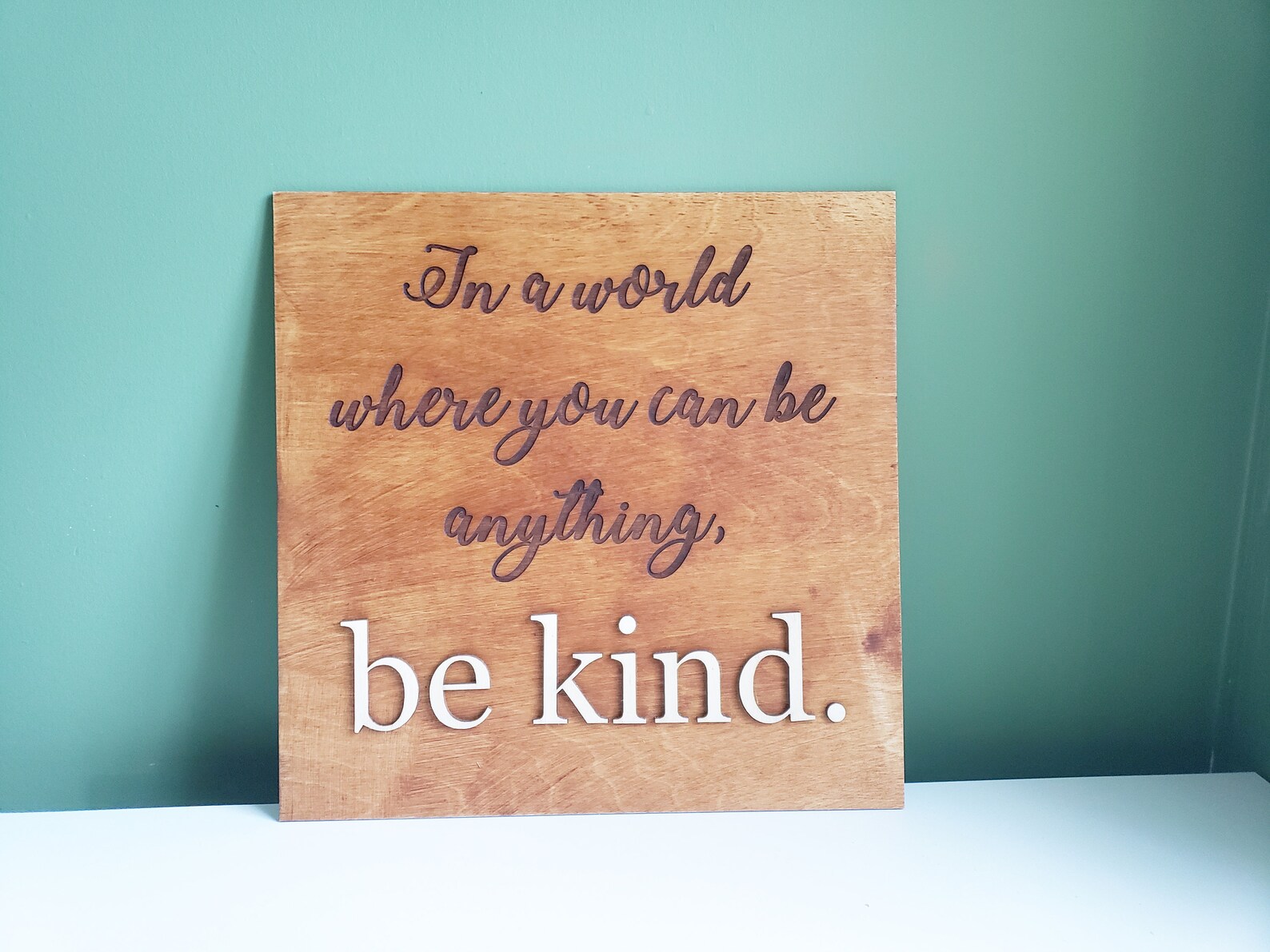 In a world where you can be anything be kind sign wall art | Etsy