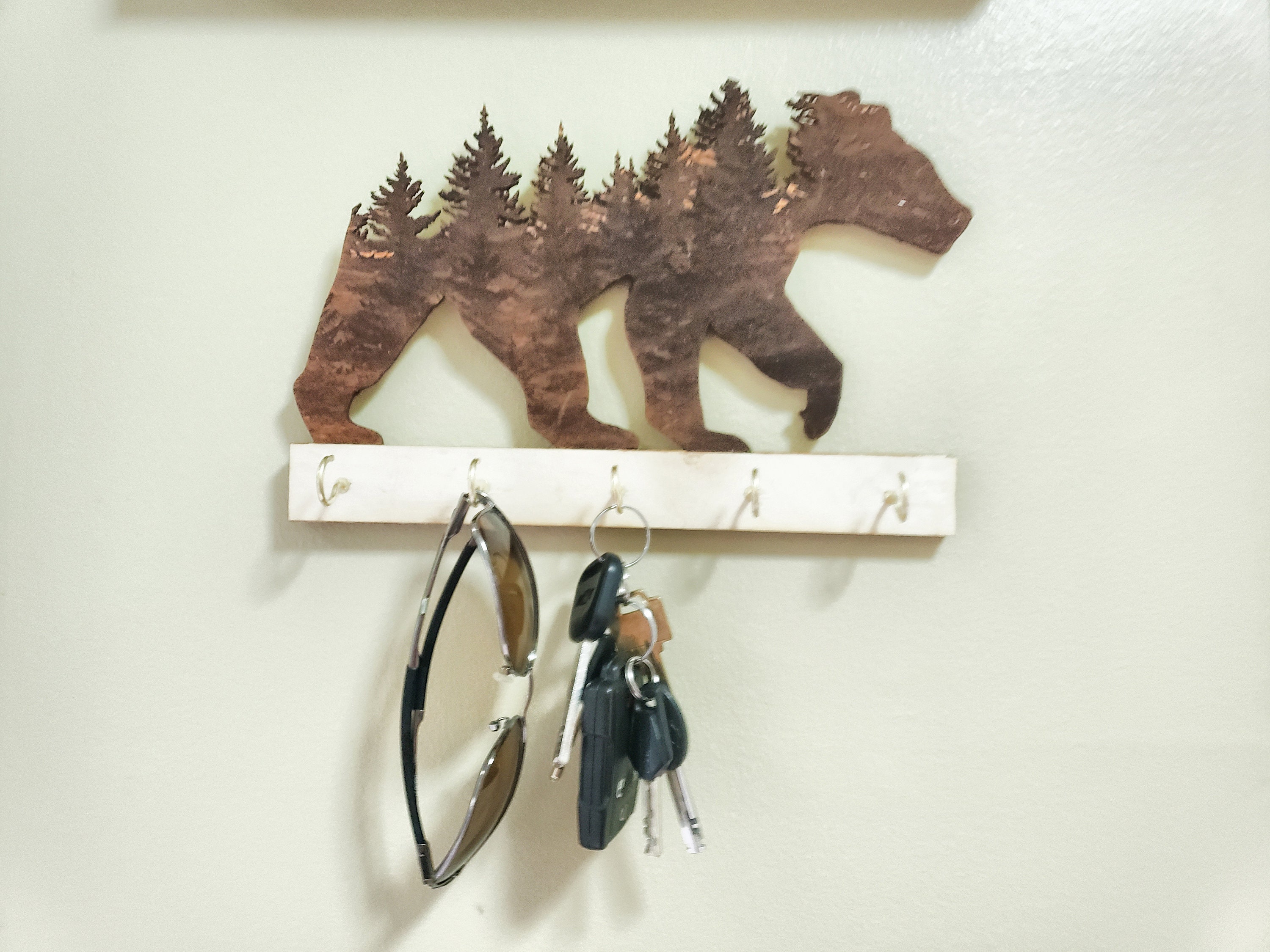 Key Holder Wall Key Rack Organizer for Keys Wood Entryway Wall | Etsy