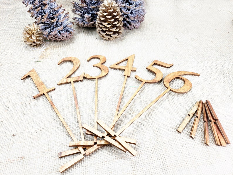 Wedding Table Numbers - Wood Rustic Vintage Wedding Decor Table Signs ...