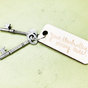Personalised Handwriting Key Chain Engraved Custom Handwritten Gift ...