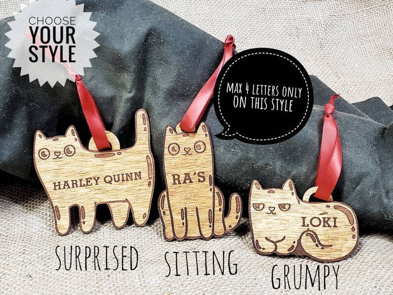 Custom Cat Ornament Gift for Cat Lovers Cat Stocking Stuffer - Etsy