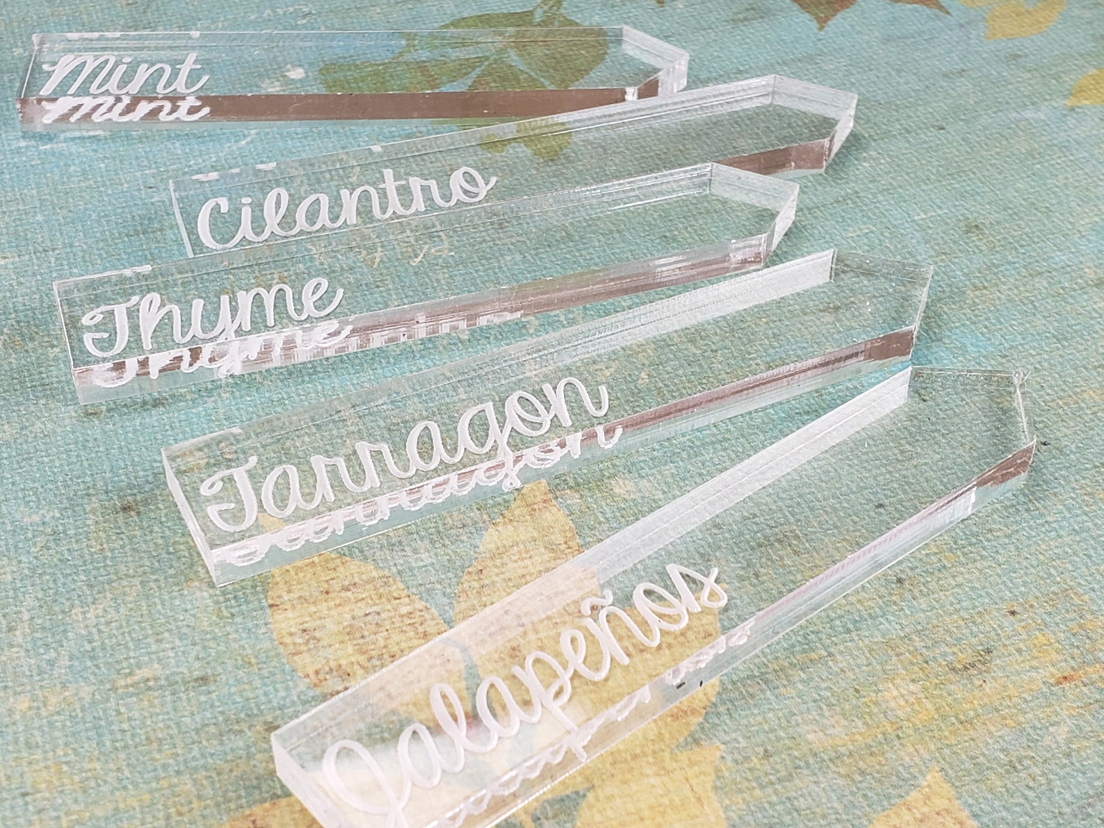 Herb Garden Markers Plant Name Tags, Gifts for Gardeners, Custom Herb ...