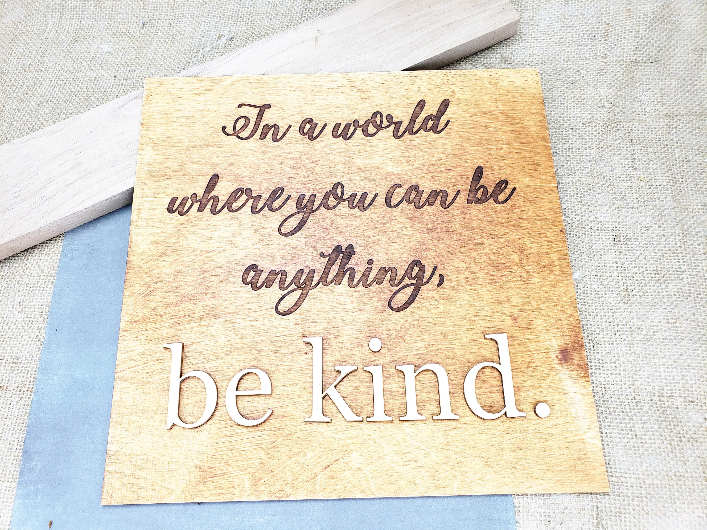 In a world where you can be anything be kind sign wall art | Etsy