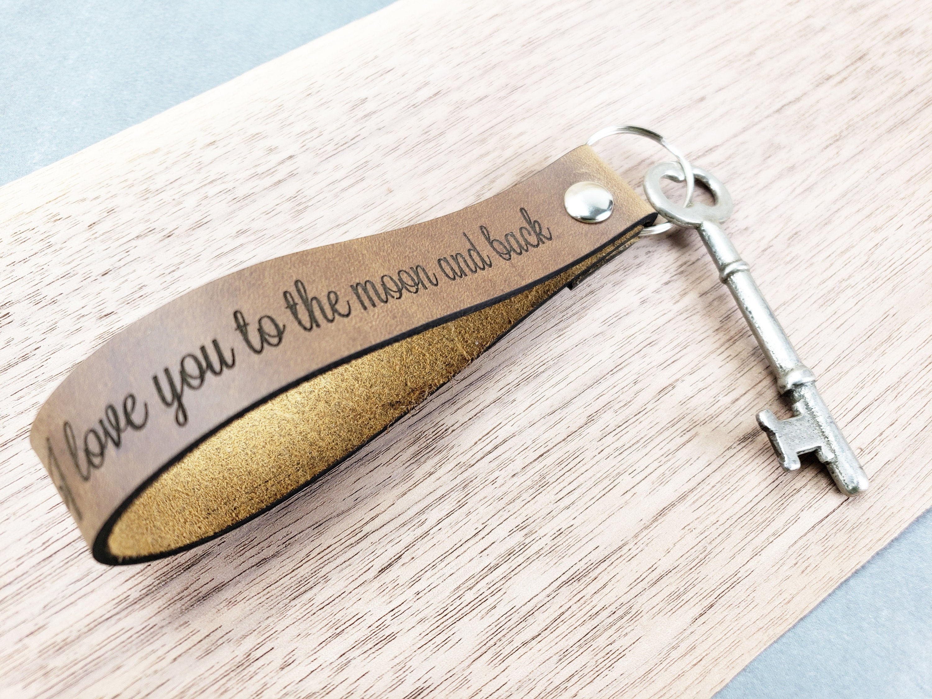 Personalised Leather Keyring Custom Keychain Leather First Home Gift ...