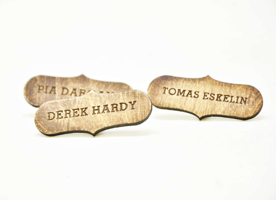 Wedding Place Settings, Wood Place Cards, Custom Personalized Wooden ...