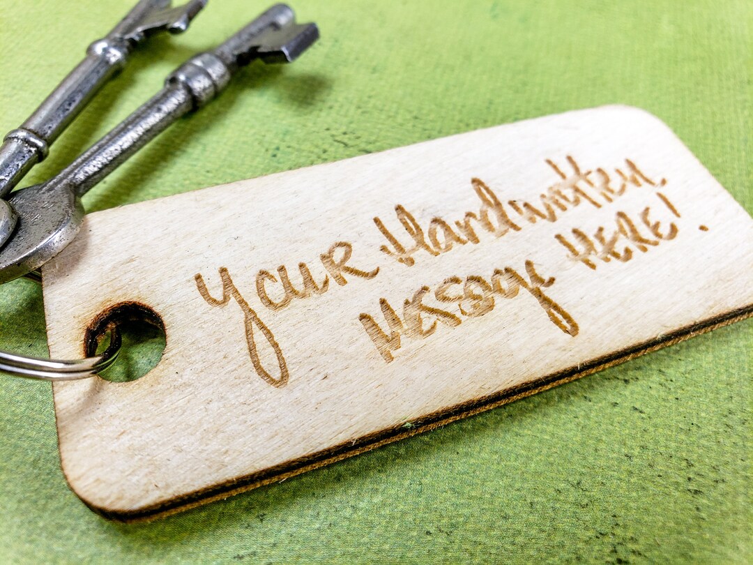Personalised Handwriting Key Chain Engraved Custom Handwritten Gift ...