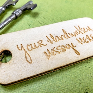Personalised Handwriting Key Chain Engraved Custom Handwritten Gift ...