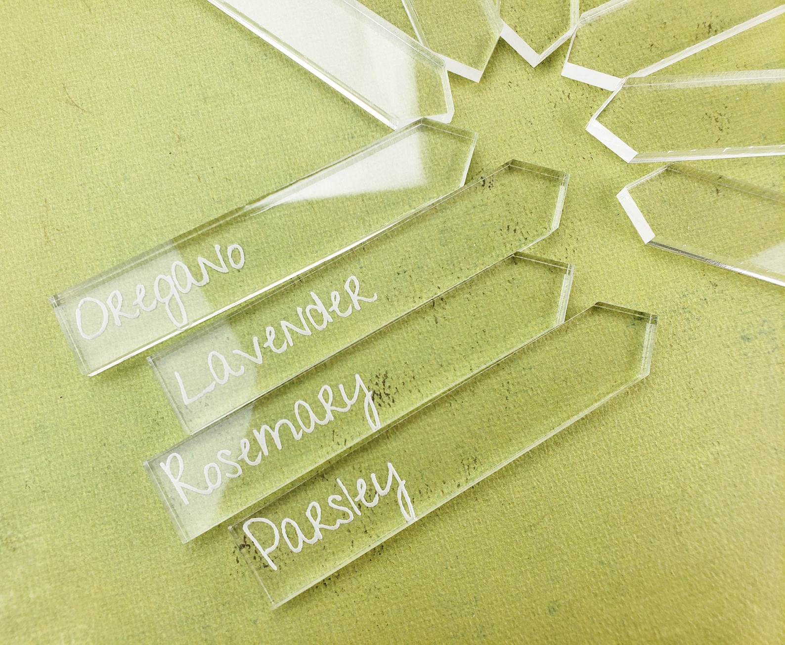 Acrylic Plant Markers Clear Acrylic Plant Labels Custom Herb Markers ...