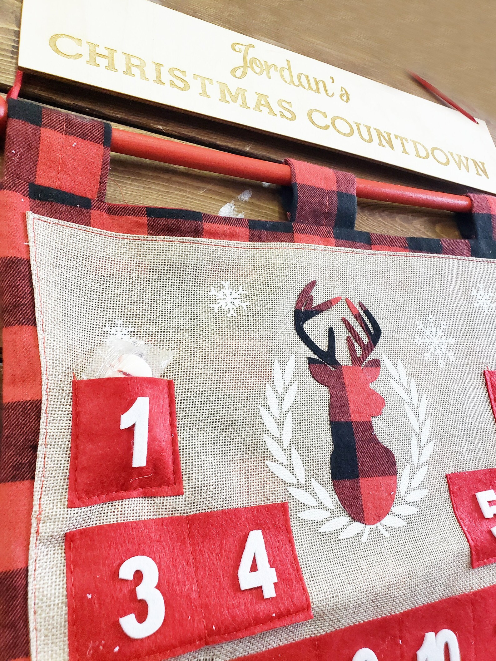 Felt Advent Calendar Personalized Wooden Advent Calendar - Etsy