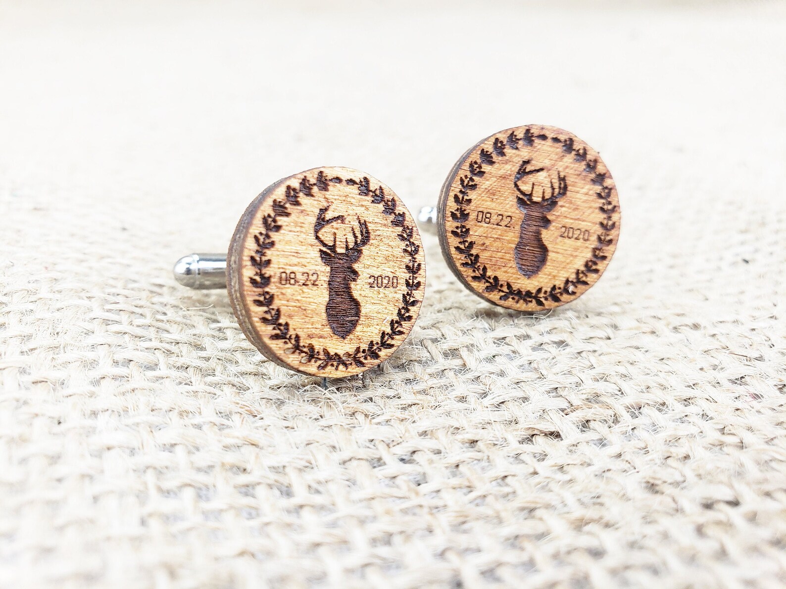 Deer Cufflinks. Stag Cufflinks. Wood Cufflinks. Stag Head. Deer Head ...