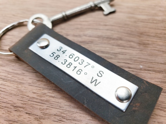 Personalized Keychain for Men Engraved Metal Key Fob Gift for | Etsy