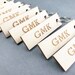 Custom Key Label Personalized Key Tag Wood Keychain Key Fob - Etsy
