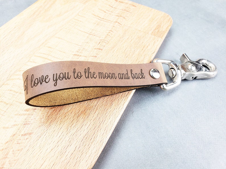 Personalised Leather Keyring Custom Keychain Leather First | Etsy