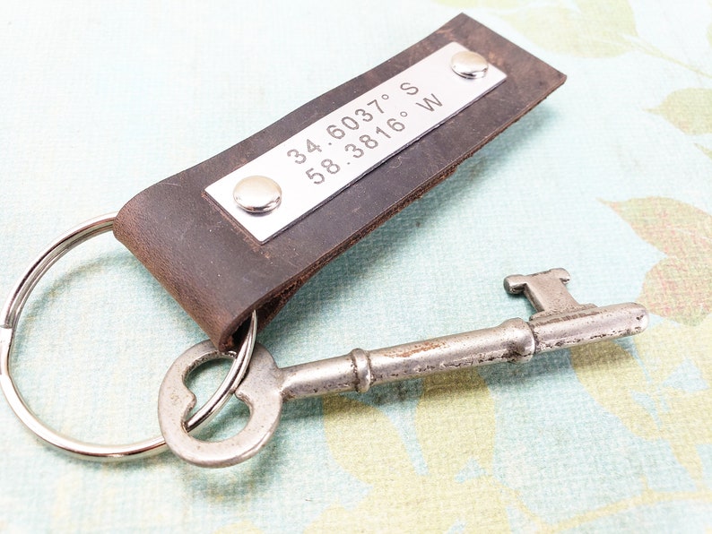 Personalized Keychain for Men Engraved Metal Key Fob Gift for | Etsy