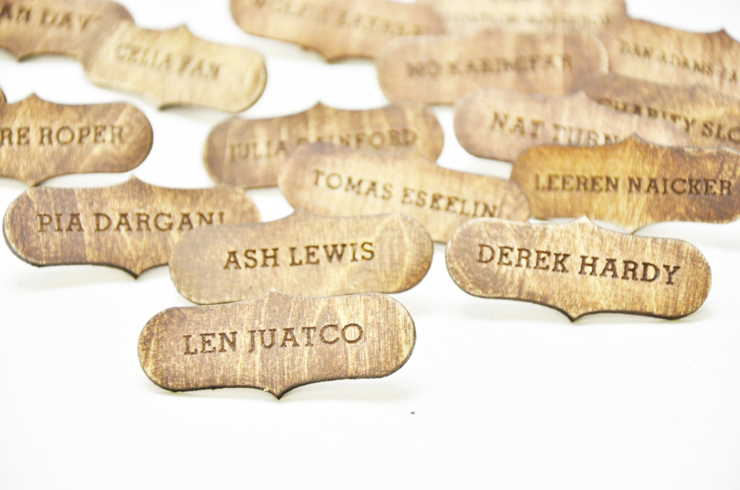 Wedding Place Settings, Wood Place Cards, Custom Personalized Wooden ...
