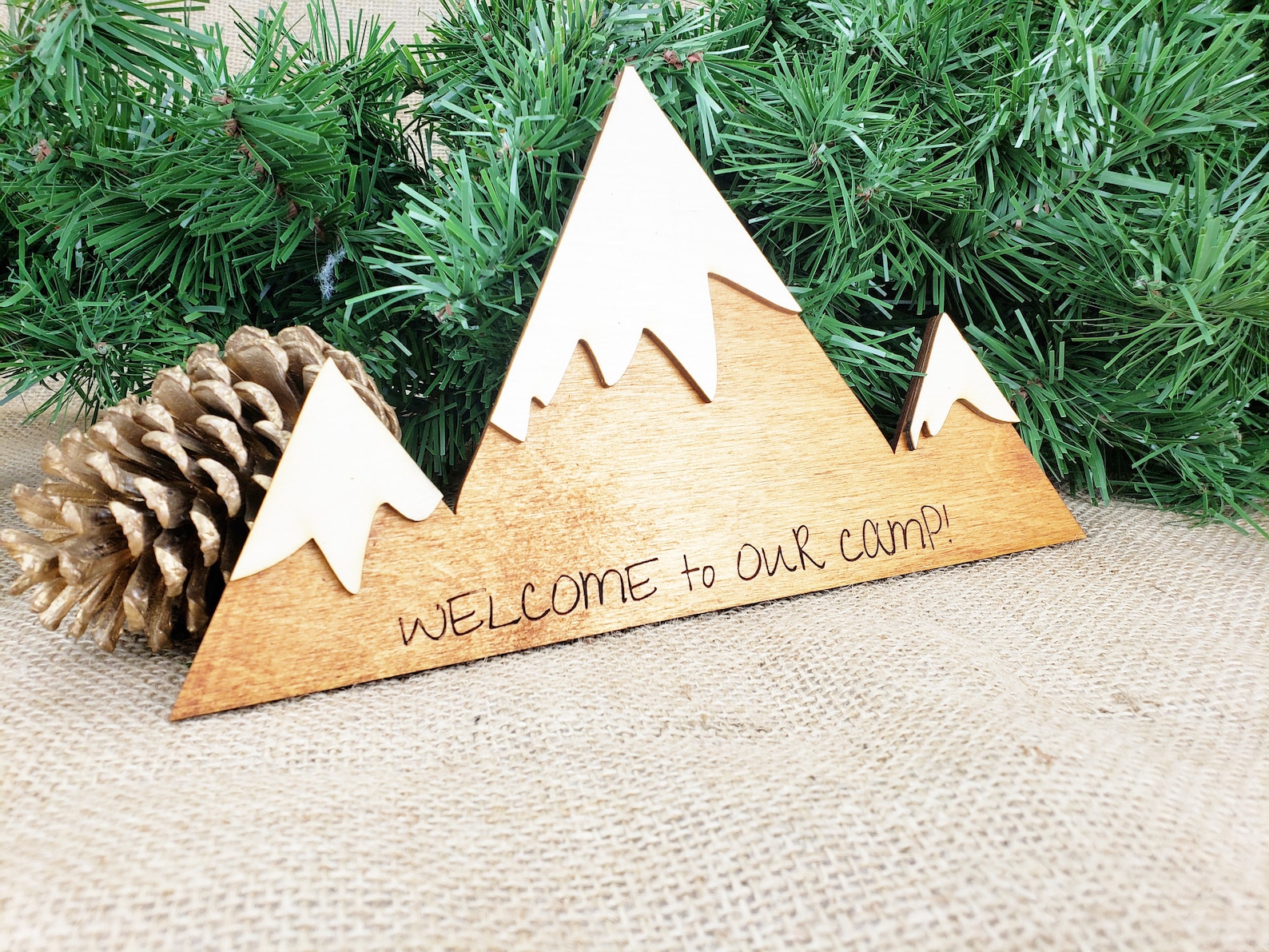 Personalized Mountain Sign Wood Welcome Sign Custom Wood Sign | Etsy