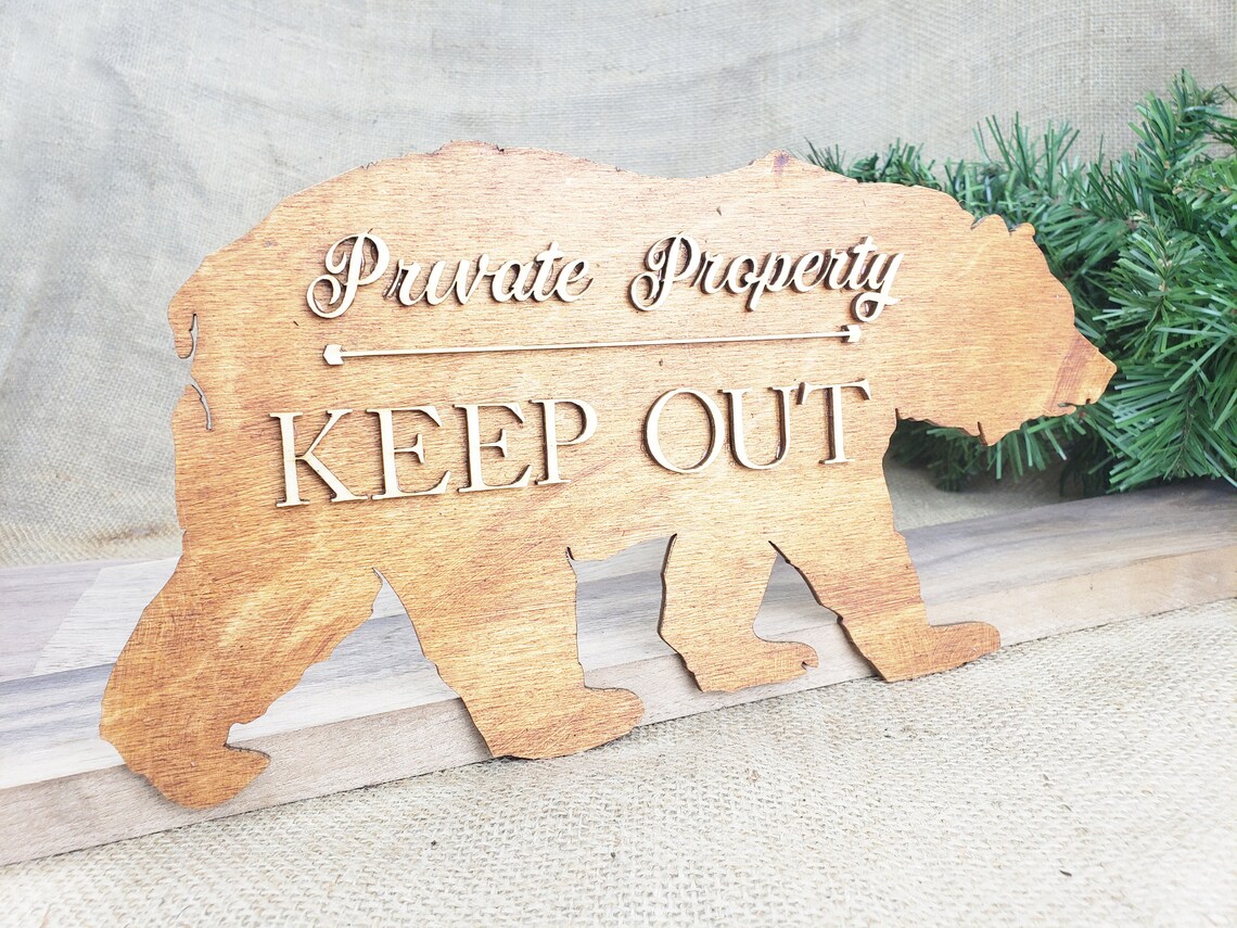 Private Property Sign, Keep Out Sign Wood Private Property Driveway ...