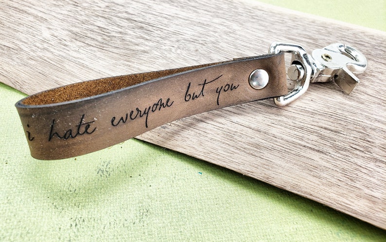 Customized Keychain Personalized Keychain Leather Key Chain Monogram ...