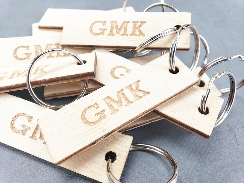 Custom Key Label Personalized Key Tag Wood Keychain Key Fob - Etsy