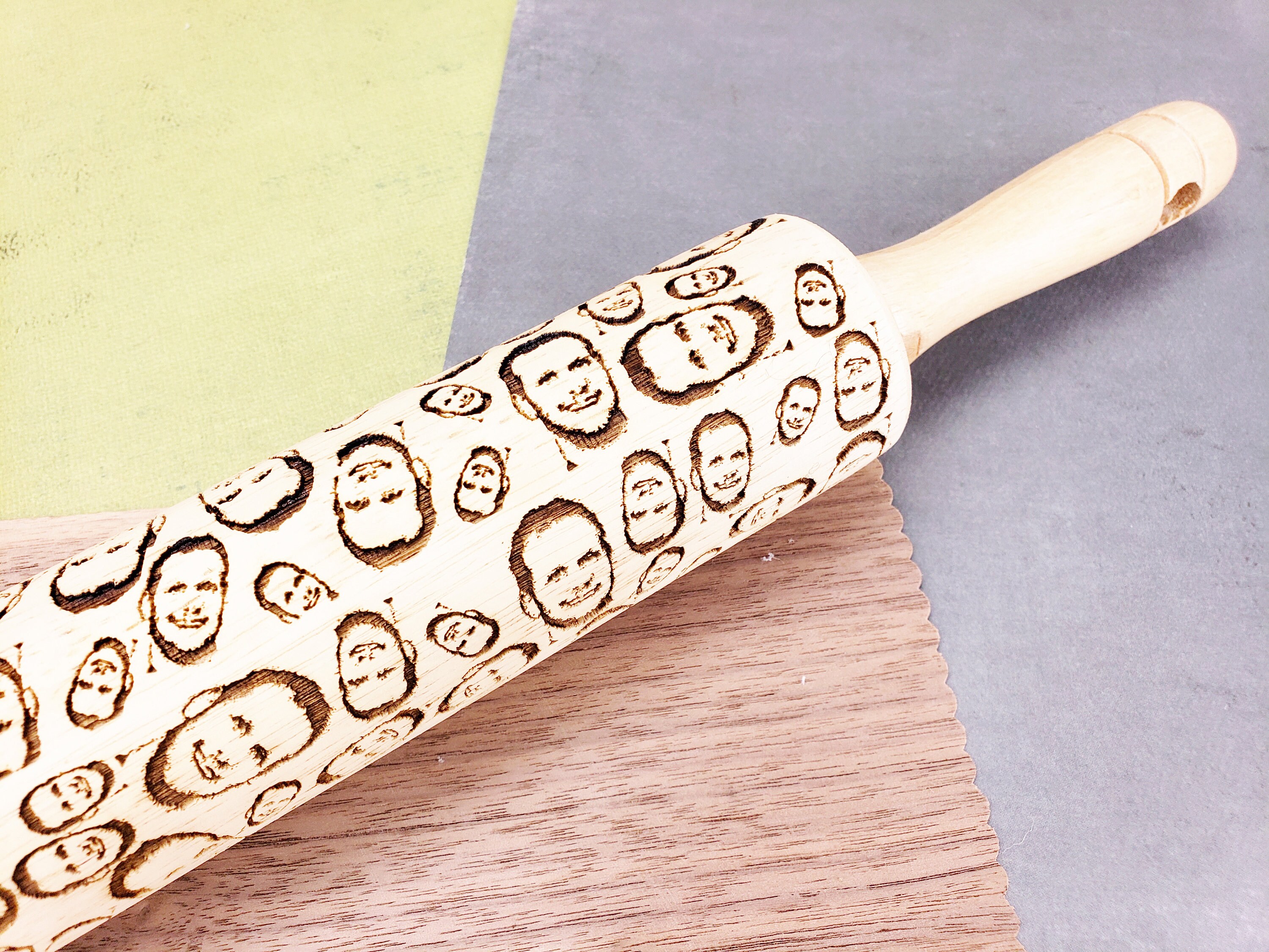 Custom Embossed Rolling Pin Personalized Engraved Photo | Etsy