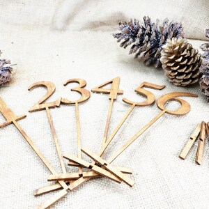 Wedding Table Numbers - Wood Rustic Vintage Wedding Decor Table Signs ...