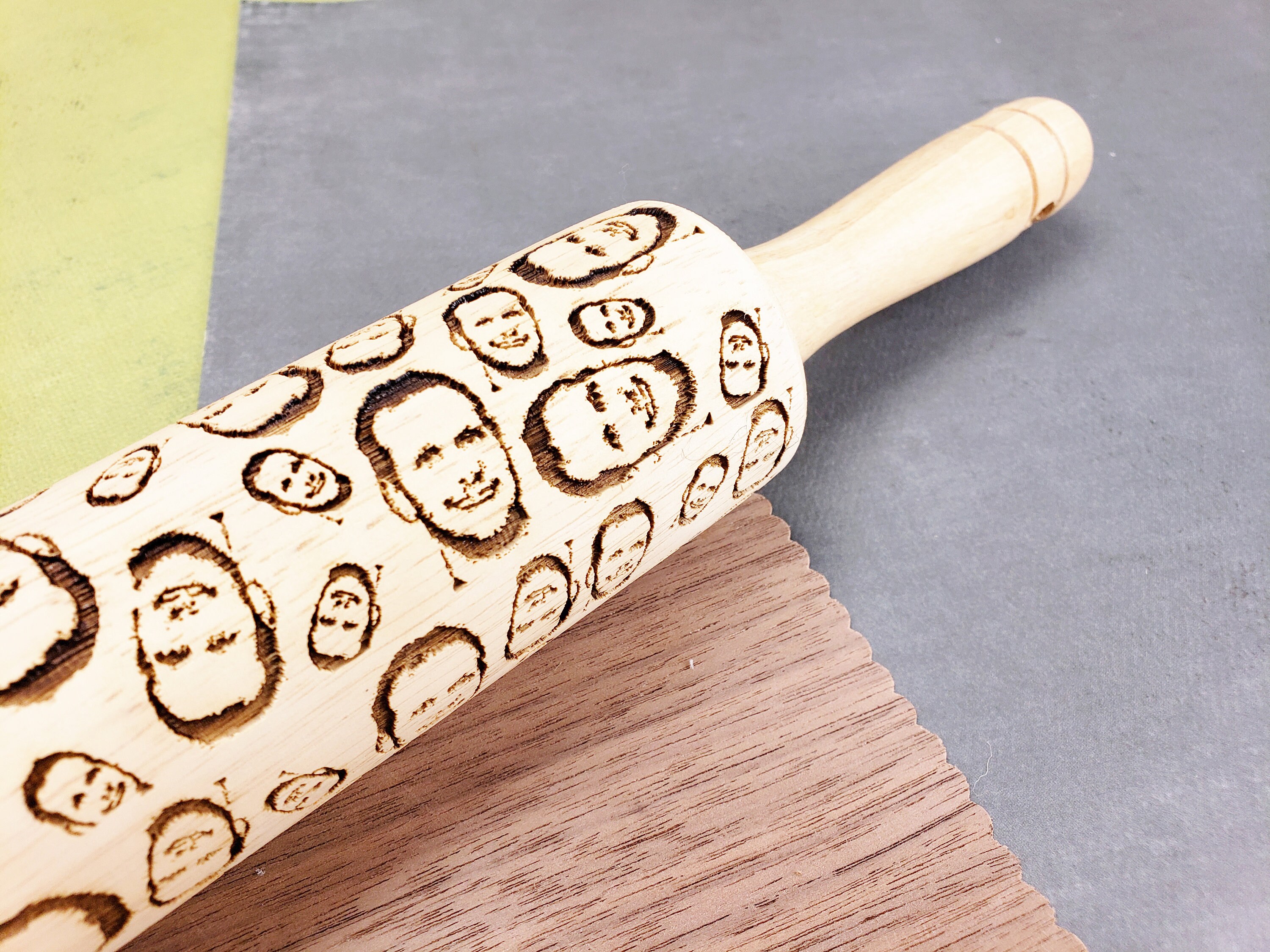 Custom Embossed Rolling Pin Personalized Engraved Photo | Etsy