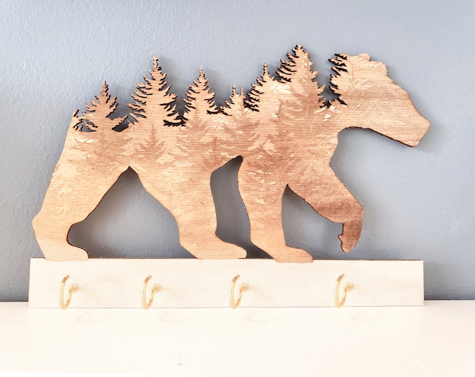 Tree Cut Out Wood Charm Jewelry Making Pine Trees West Coast - Etsy