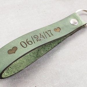 Customized Keychain, Personalized Keychain, Leather Key Chain, Monogram ...