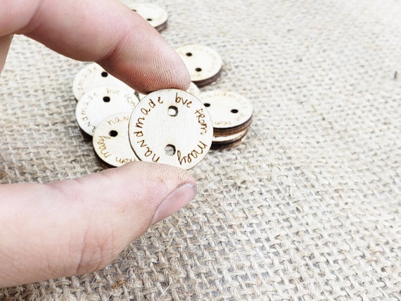 Wood Buttons Personalized Engraved Wood Buttons Personalised | Etsy