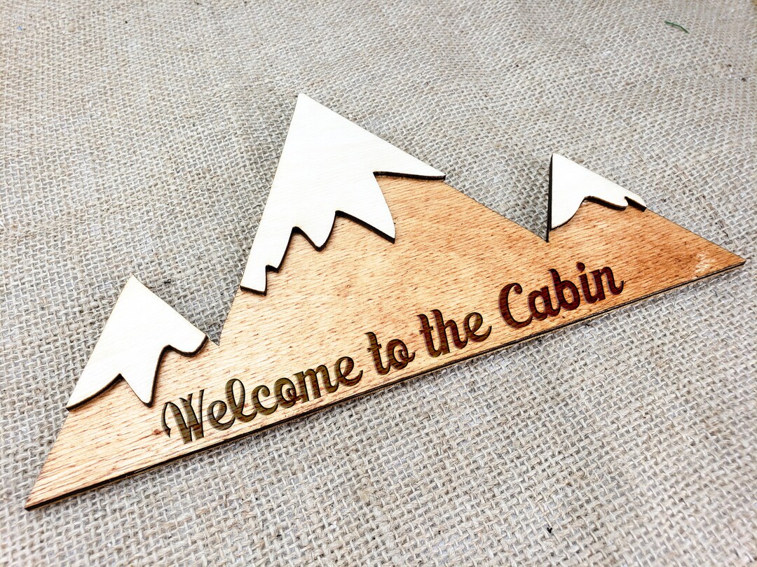 Cabin Sign Personalized Wood Welcome Sign Custom Wood Sign Rustic Cabin ...