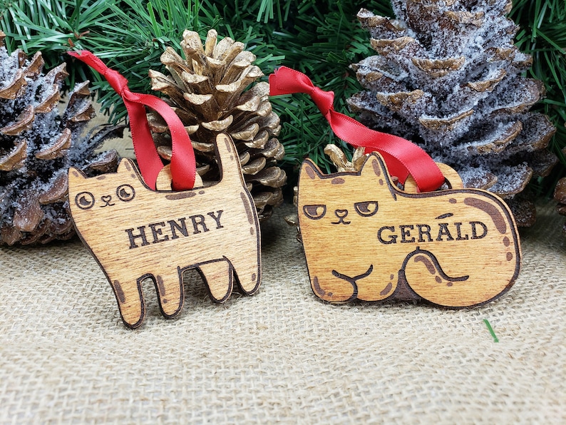 Custom Cat Ornament Gift for Cat Lovers Cat Stocking Stuffer - Etsy