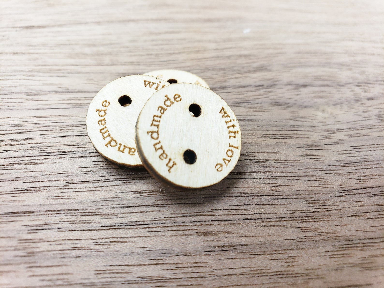 Wood Buttons Personalized Engraved Wood Buttons Personalised | Etsy