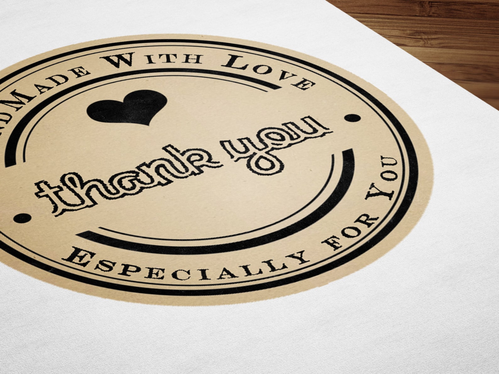 Thank You Stickers - Printable Kraft Stickers - Business Branding ...