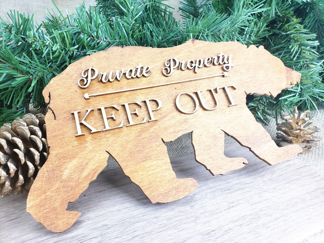 Private Property Sign, Keep Out Sign Wood Private Property Driveway ...