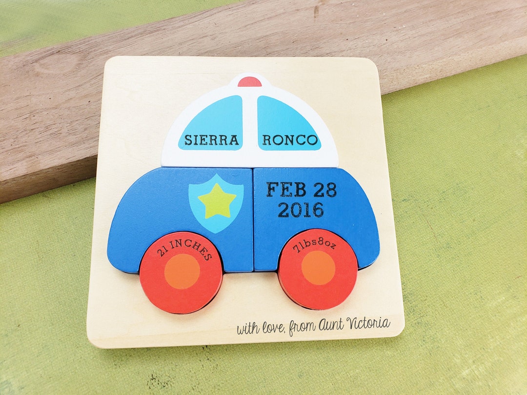 Baby Birth Stats Keepsake Gift Personalized Wood Puzzle for Newborns ...